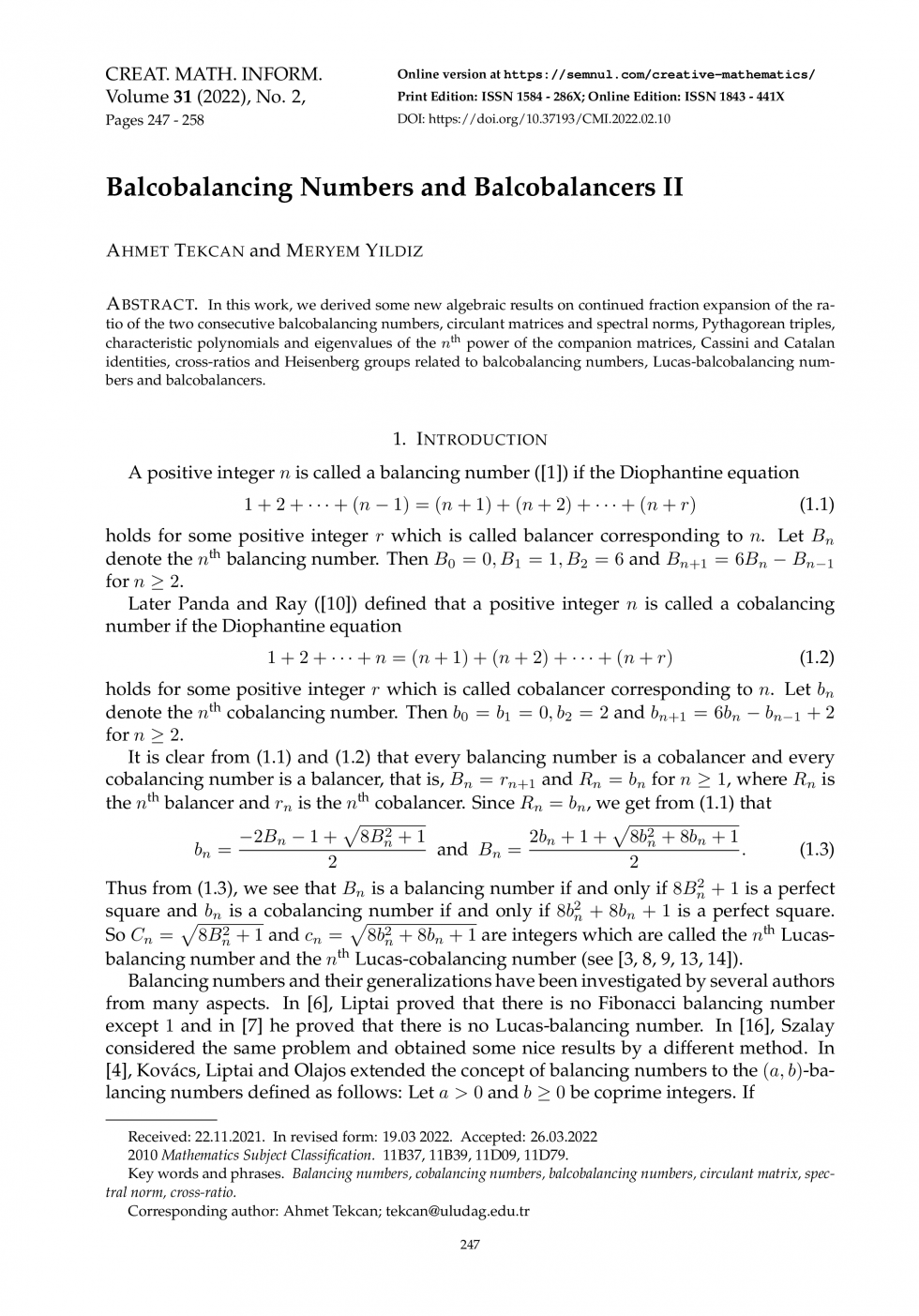 » Balcobalancing Numbers and Balcobalancers II