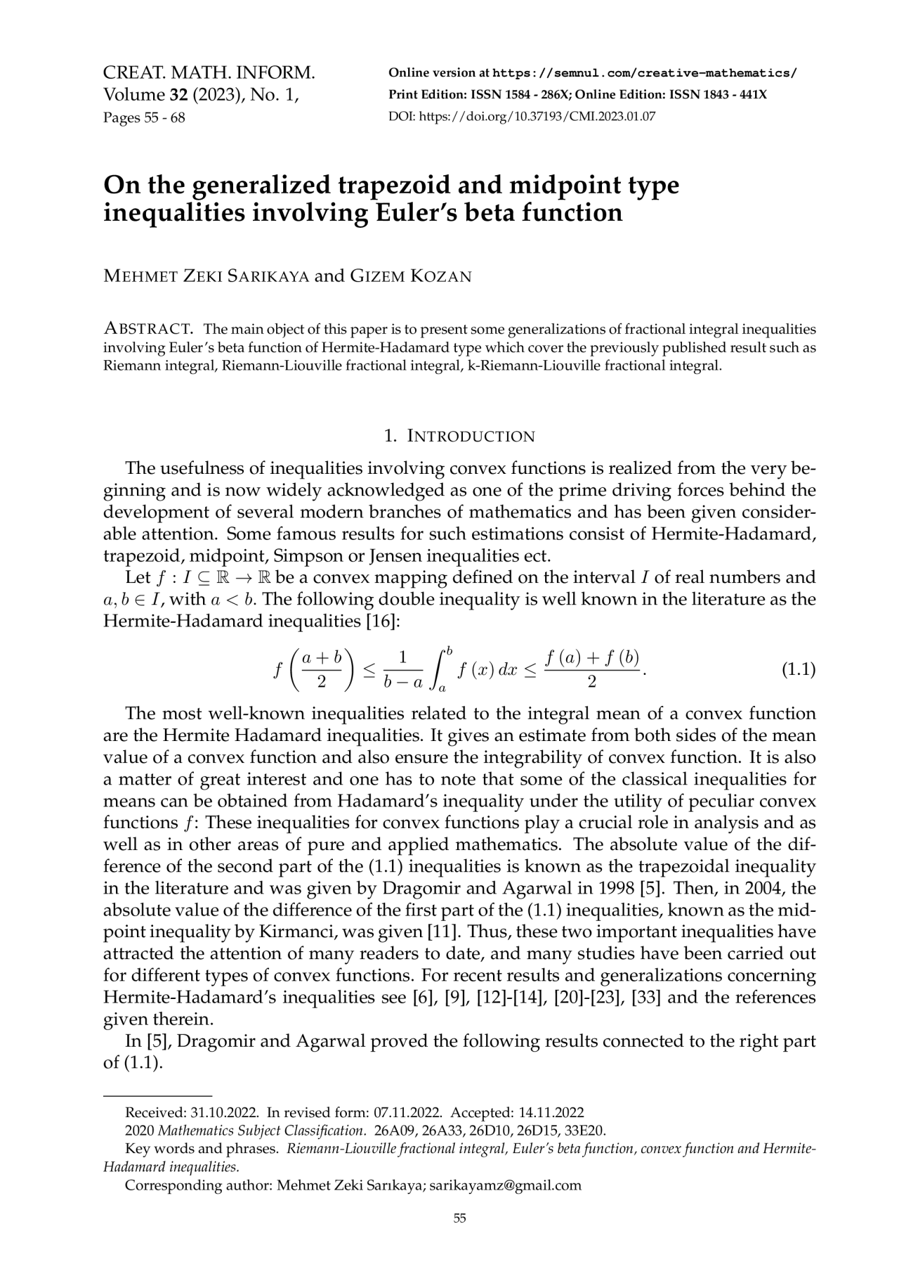 » On the generalized trapezoid and midpoint type inequalities involving ...